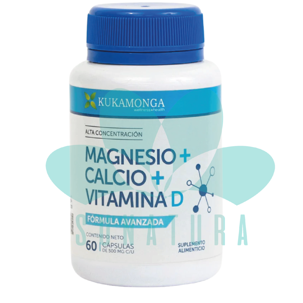 Magnesio + Calcio + Vitamina D 60caps – Sunatura